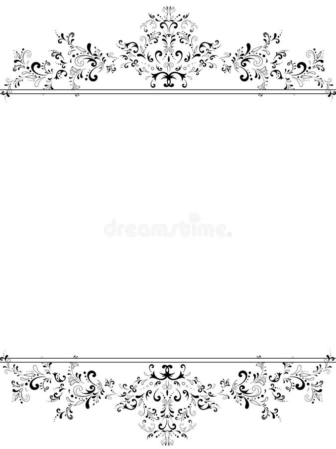 Vector Calligraphic Ornate Vintage Frame Border Stock Vector ...