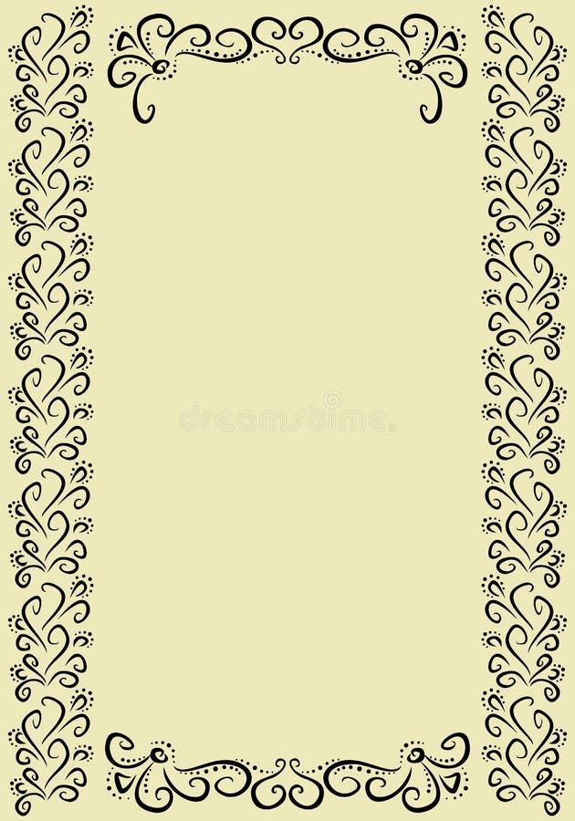 Vertical vintage frame stock vector. Illustration of greeting - 36628920
