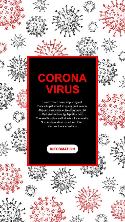 Vertical Virus Design with Hand Drawn Elements for Banners, Social ...