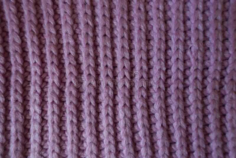 Vertical Wales of Handmade Pink Rib Knit Fabric Stock Image - Image of ...