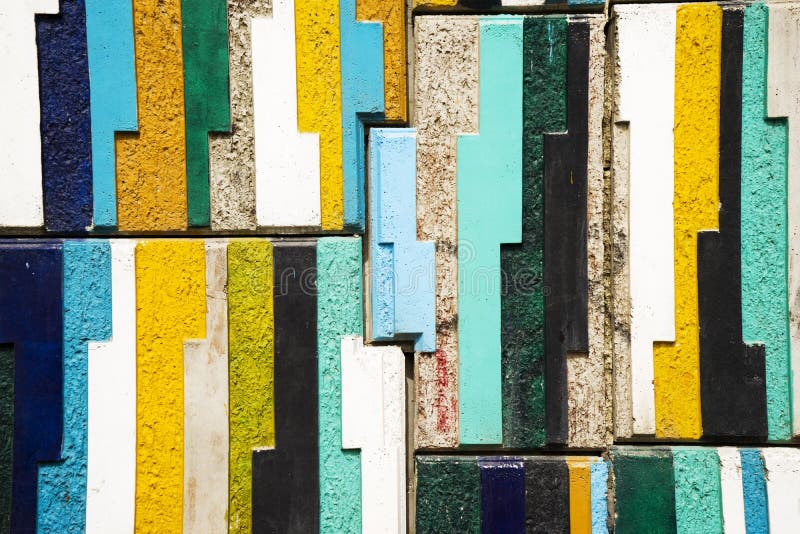 Colorful Vertical Stone Block Wall ,tiles , Background Stock Photo ...