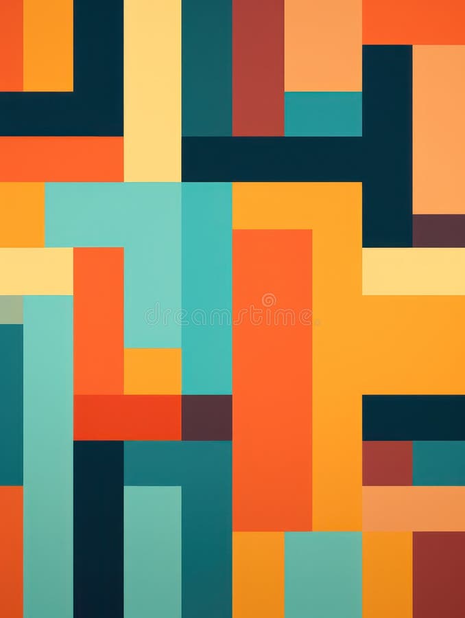 Vertical Wallpaper. Abstract Geometric Patterns Stock Illustration ...