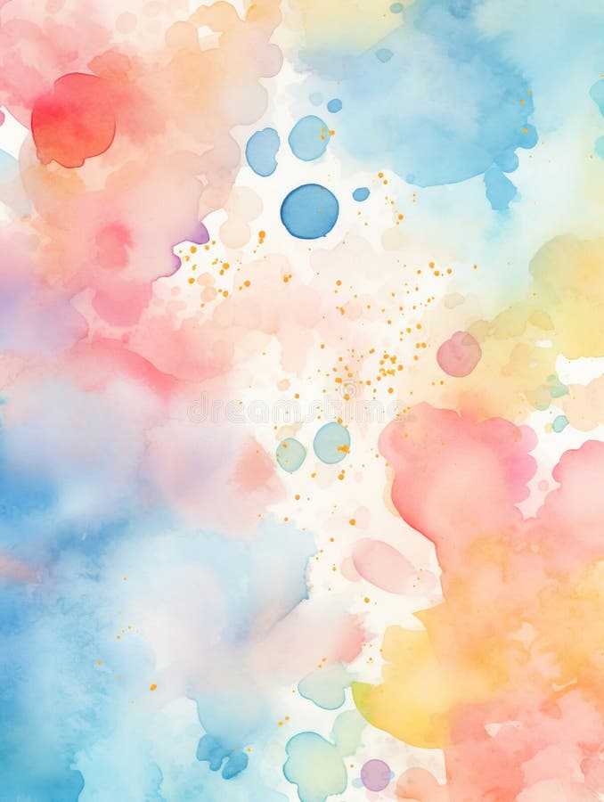 Vertical Wallpaper. Bright Watercolor Background Stock Illustration ...