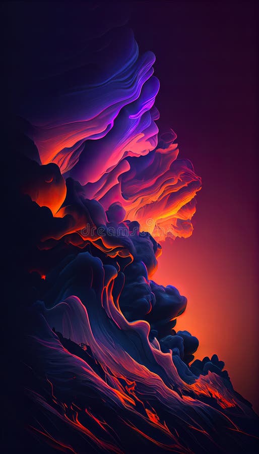 Vertical Wallpaper with Dark Dramatic Gradient Colors. Ai Generated ...