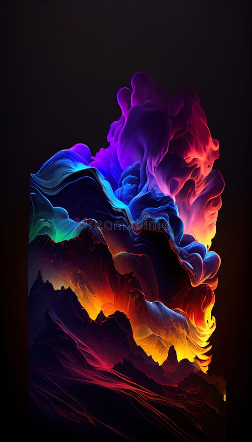 Vertical Wallpaper with Dark Dramatic Gradient Colors. Ai Generated ...