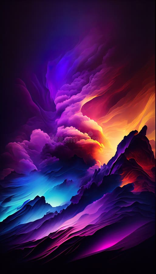 Vertical Wallpaper with Dark Dramatic Gradient Colors. Ai Generated ...
