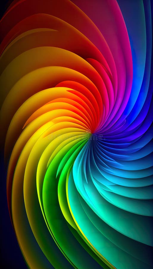 Vertical Wallpaper with Rainbow Gradient Colors. Ai Generated. Stock ...