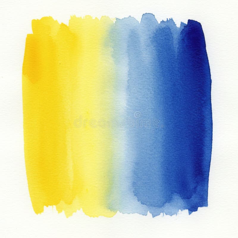 Vertical Watercolor Gradient Transitioning from Bright Yellow To Deep ...
