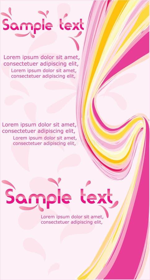 Vertical Wave Pink Design Template Stock Vector - Illustration of color ...