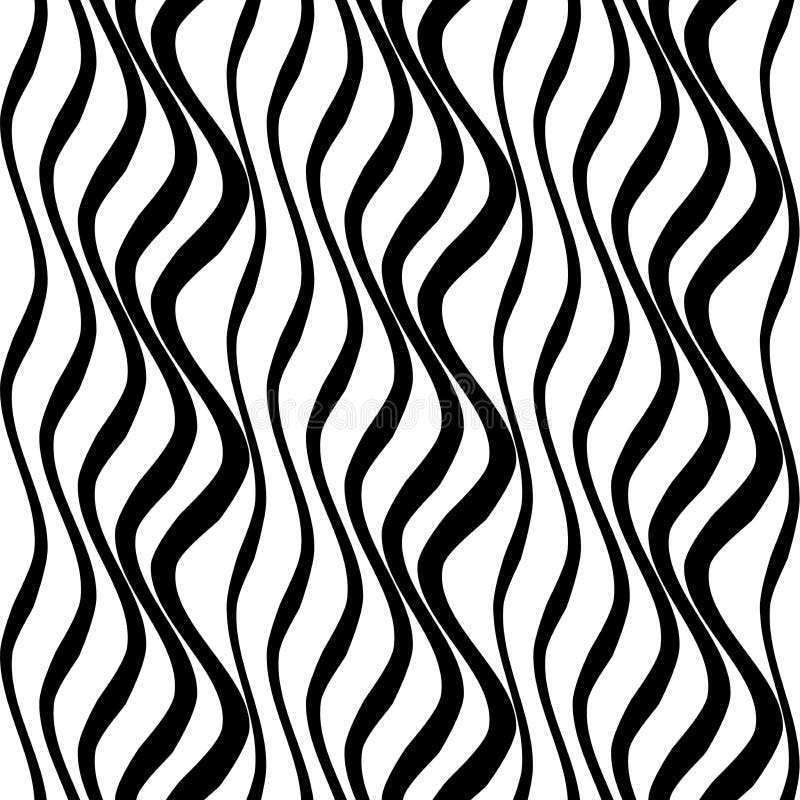 Vertical Waves Lines Seamless Pattern Stock Illustration - Illustration ...