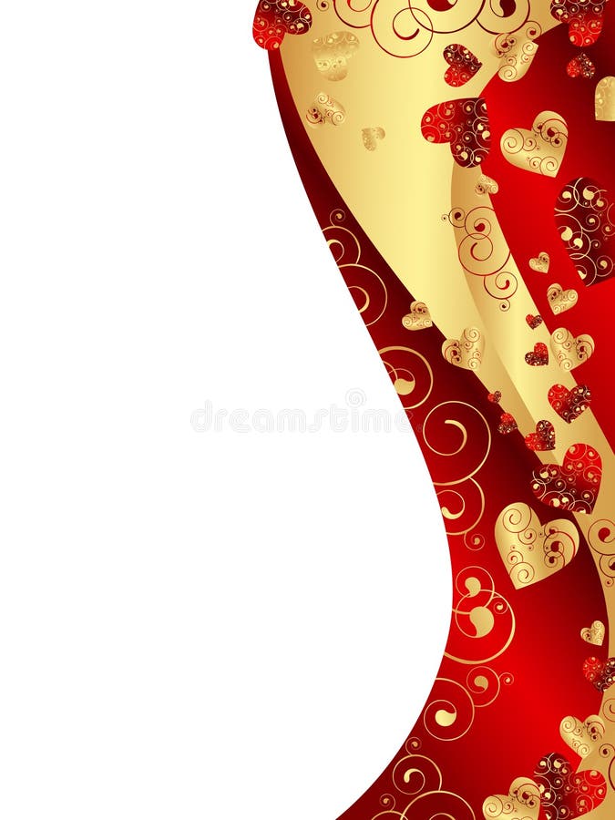 Vertical wavy heart frame stock vector. Illustration of graphic - 12322694
