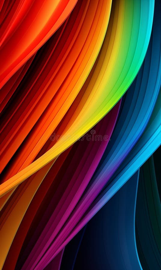 Vertical Wavy Shapes Colourful Spectrum Wallpaper Stock Illustration ...
