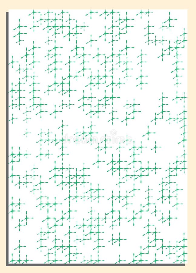 Vertical White Abstract Background with Green Geometric Structure ...