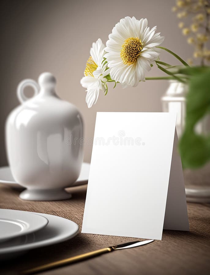 Blank Card Table Flowers Stock Illustrations – 1,075 Blank Card Table ...