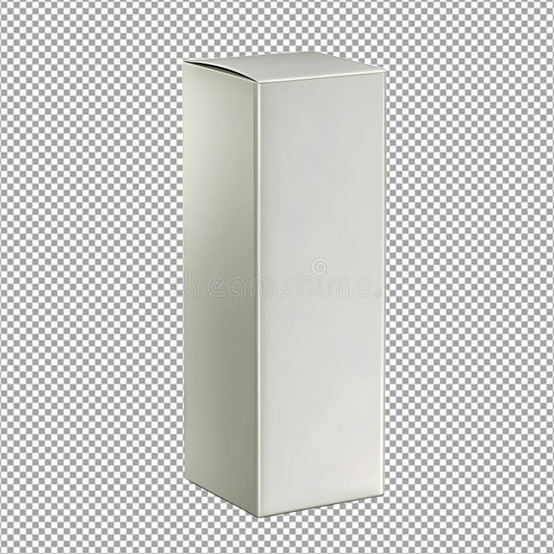 A Vertical White Tall Box Mockup for Cosmetic and Pharmaceutical ...
