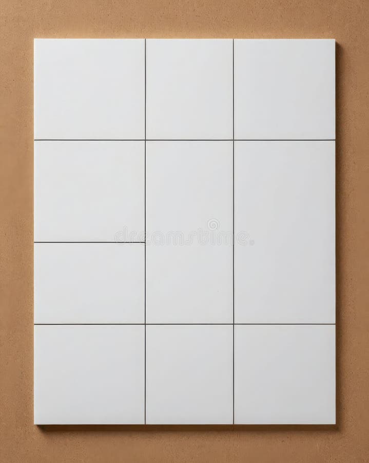 Vertical White Tiles on Brown Wall, Showcasing Minimalist Interior ...