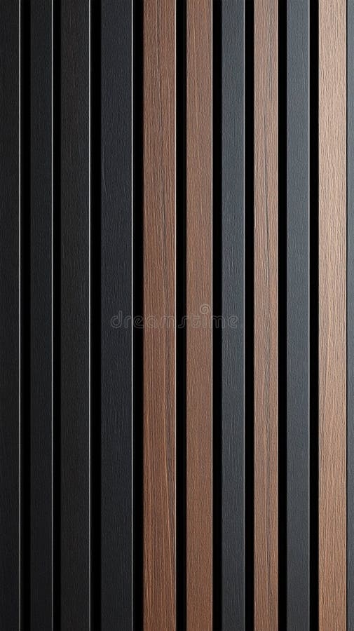 Vertical Wood Panel Design with Black and Brown Tones for Wall ...