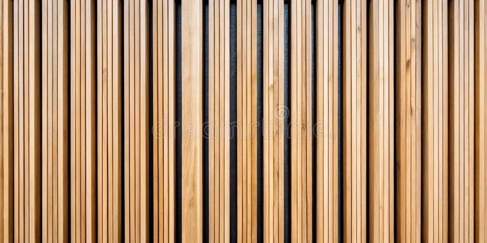 Vertical Wood Paneling Light Wood Slats, Black Gaps, Modern Texture ...