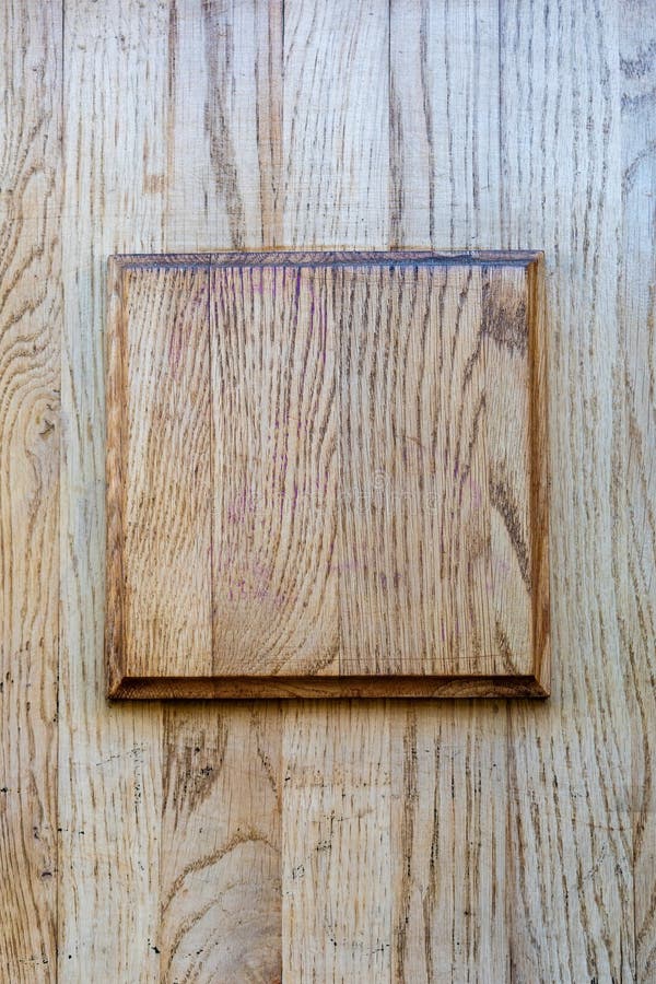 Vertical Wooden Surface with a Square Protrusion in the Middle Stock ...