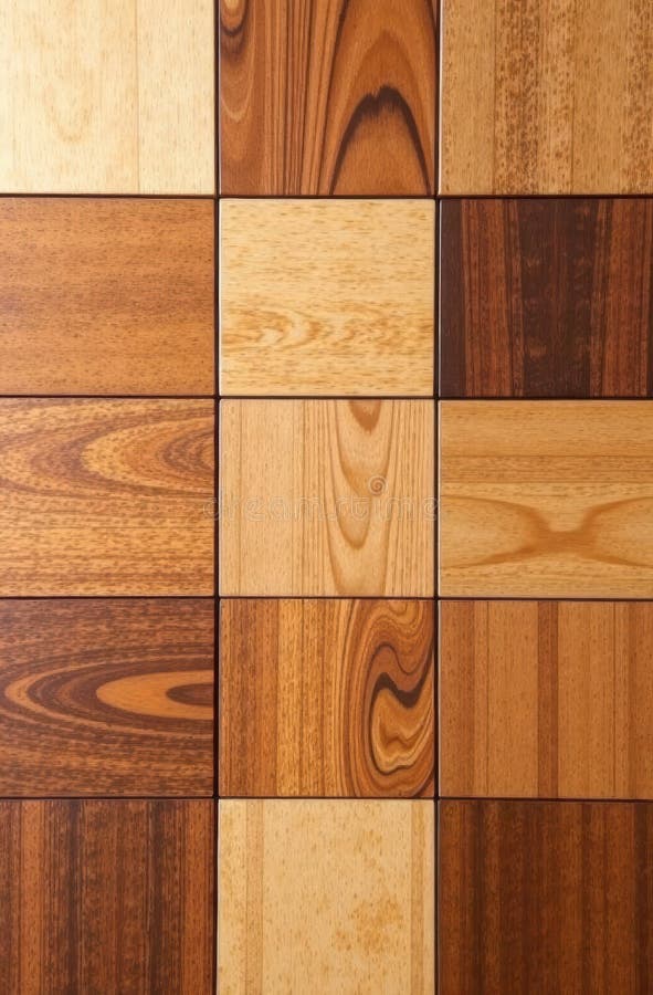 Vertical Wooden Tiles Showing Different Textures and Colors Creating a ...