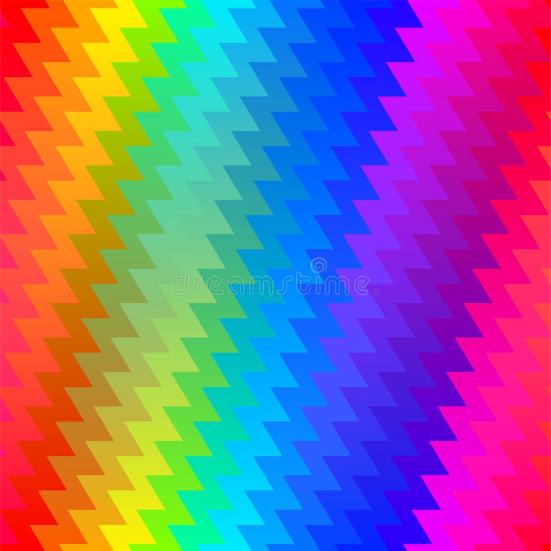 Vertical Zigzag Chevron Rainbow Seamless Pattern Stock Vector ...