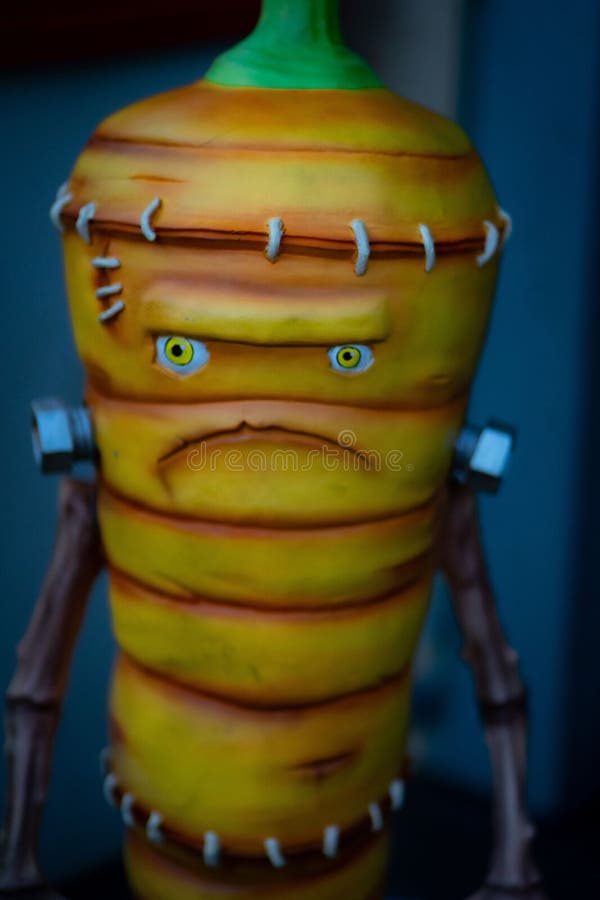 Vertical of a Zombie Carrot Decoration for Halloween Stock Image ...