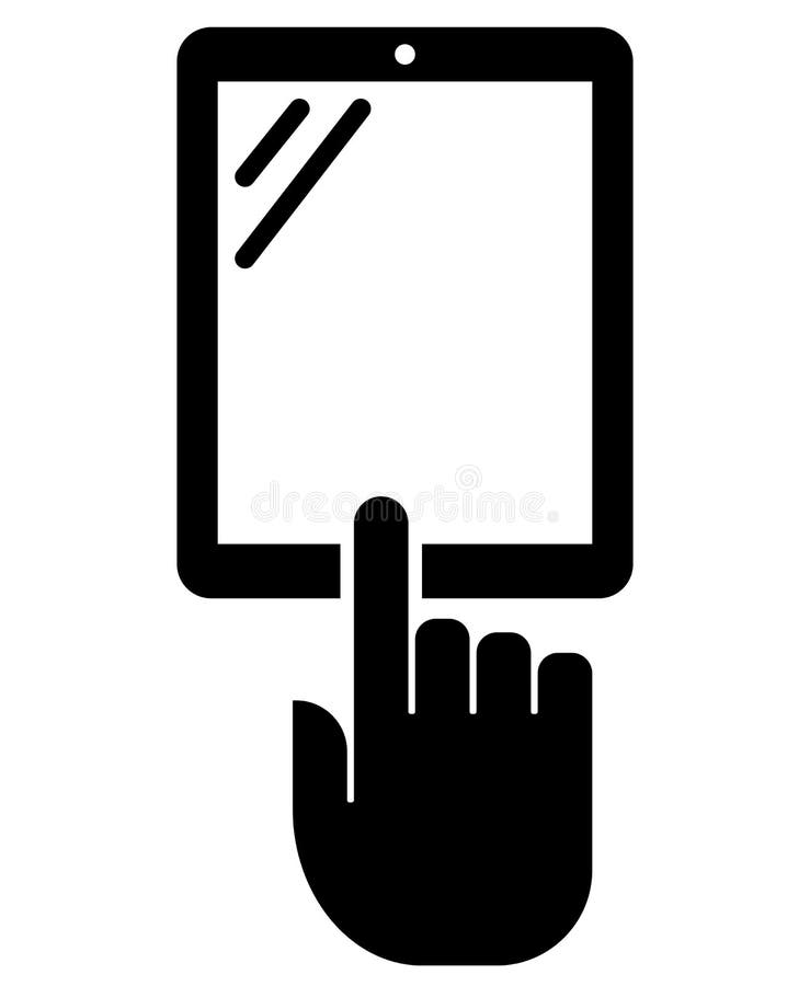 Tablet Met Het Pictogram Van Het Handoverzicht Vector Illustratie ...