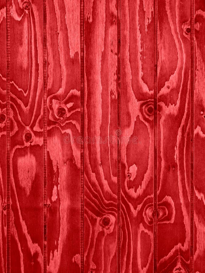 Vertically Aligned Red Wooden Boards with Intense Grain As Background ...