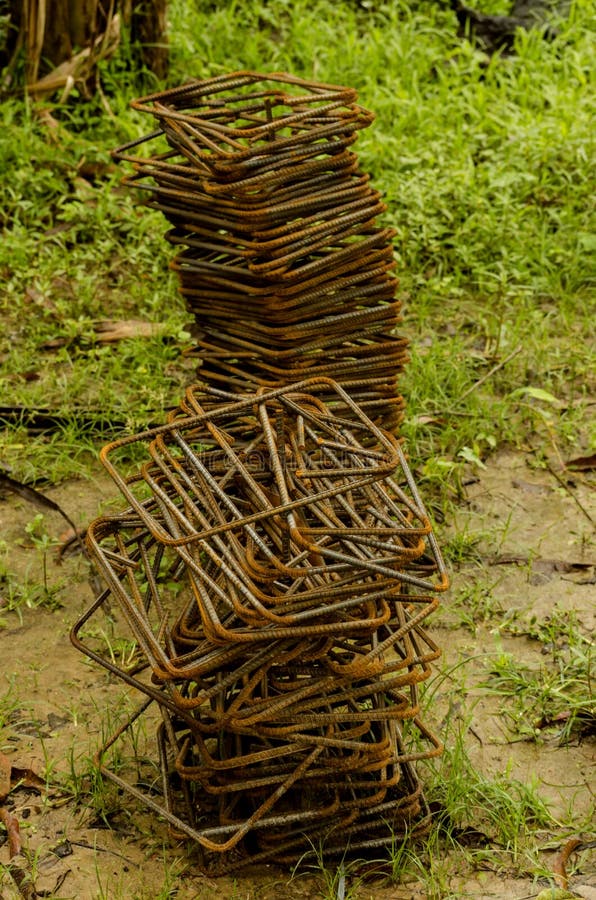 Vertically Arranged Iron Tie for Building Construction Stock Photo ...