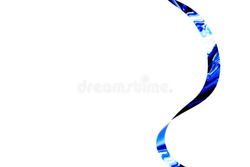 Vertically Hanging Shiny Blue Festive Ribbon Stock Image - Image of ...