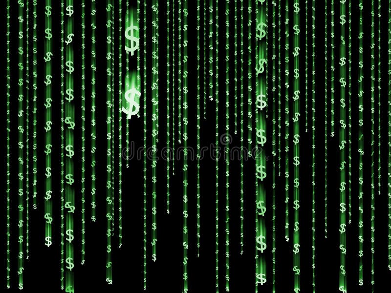 Vertically Moving Green Dollar Signs 064 Stock Image - Image of design ...