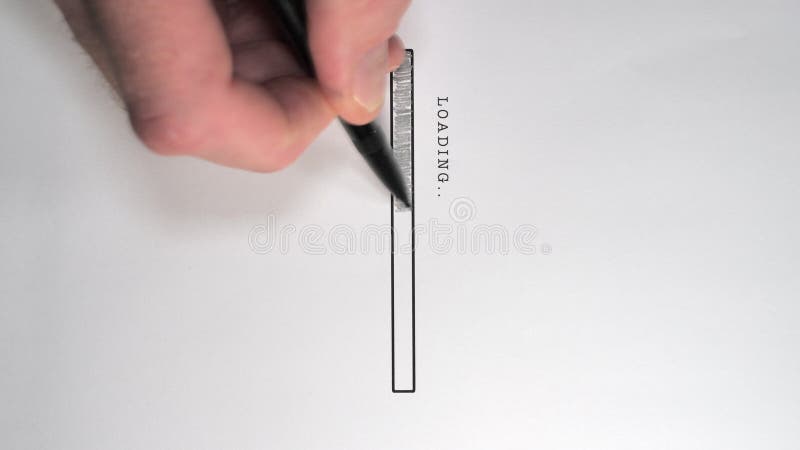 The Vertically Oriented Loading Bar on an Animated Concept Idea Stock ...