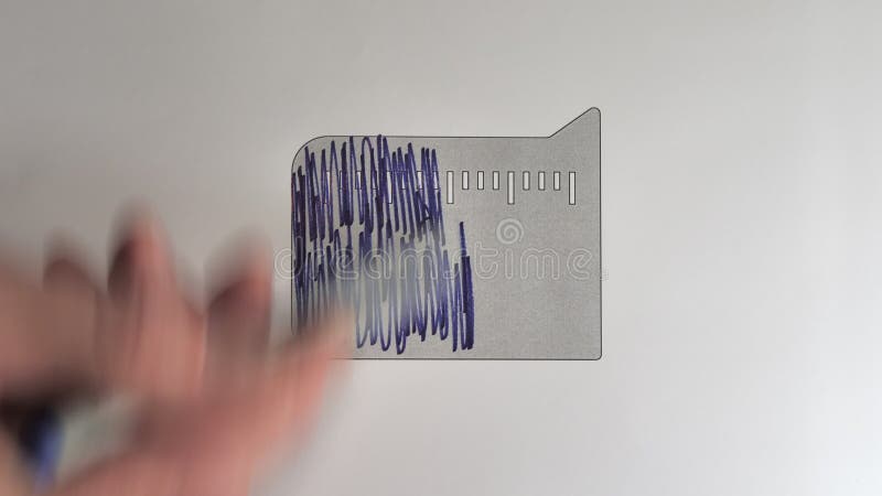 The Purple Pen Used As the Indicator of the Progress Bar Stock Footage ...