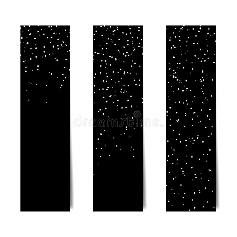 Vertically Oriented Snowfall Web Banners Overlay for Design Stock ...