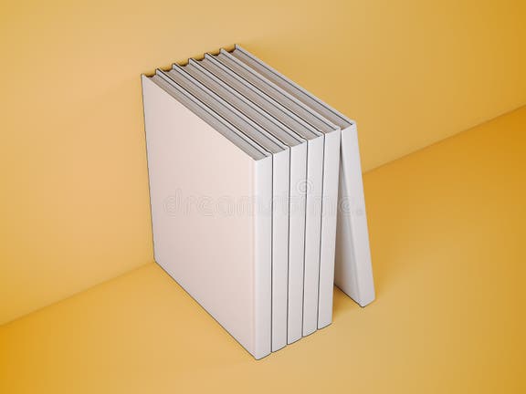 Vertically Standing Template Books. 3d Rendering Stock Illustration ...