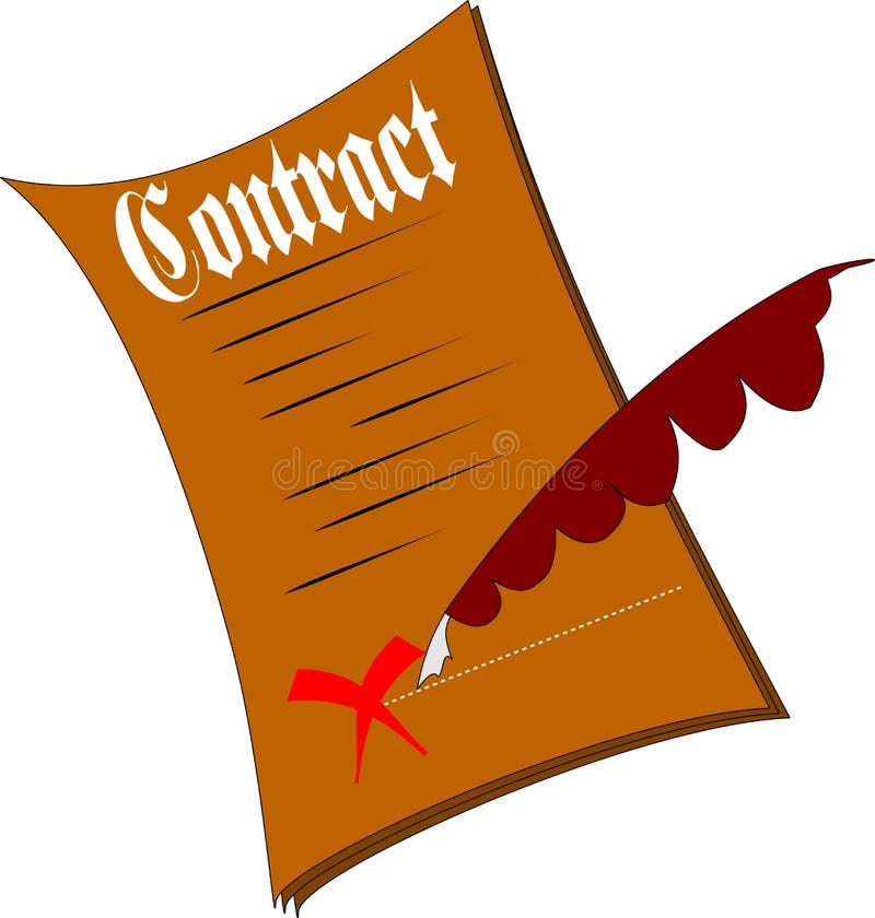 Vertrag vektor abbildung. Illustration von zustand, erfolg - 25991497