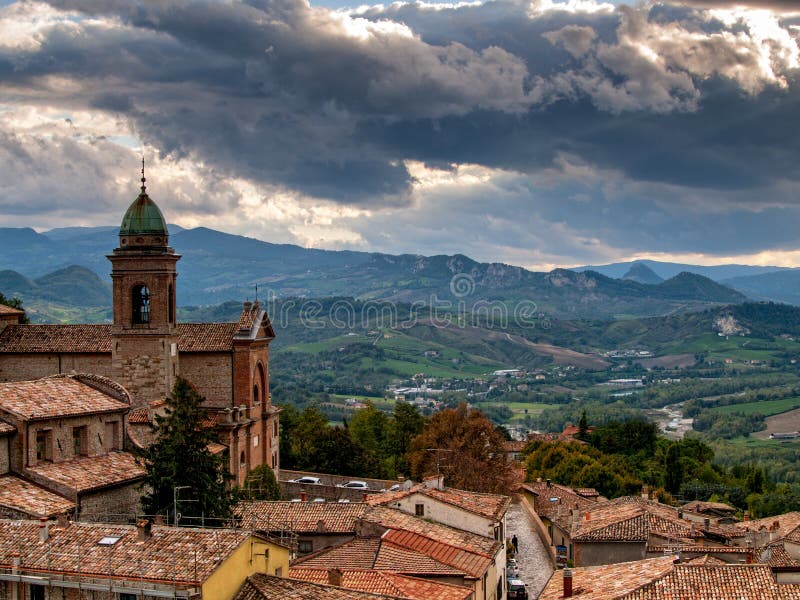 Town of Verucchio - Rimini Italian Village Landscape Emilia Romagna ...