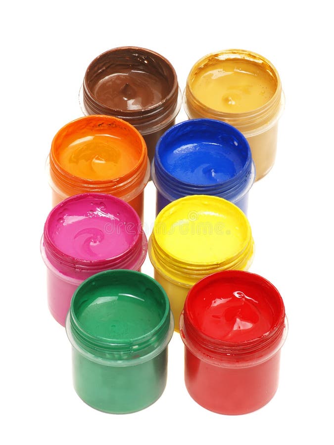 Verven Op Een Witte Achtergrond Stock Foto - Image of groen, gouache ...