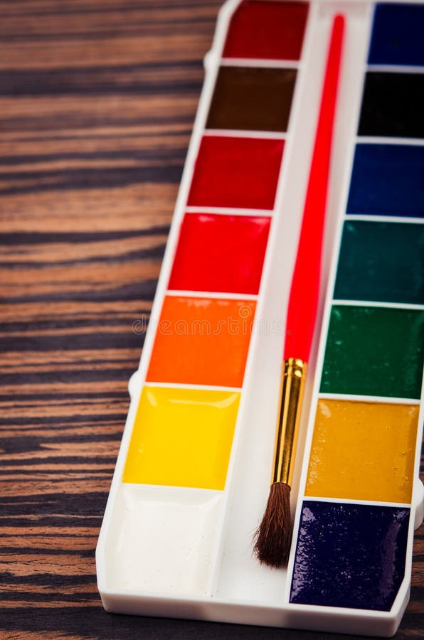 Verven voor tekening stock foto. Image of kleurrijk, waterkleur - 46007368