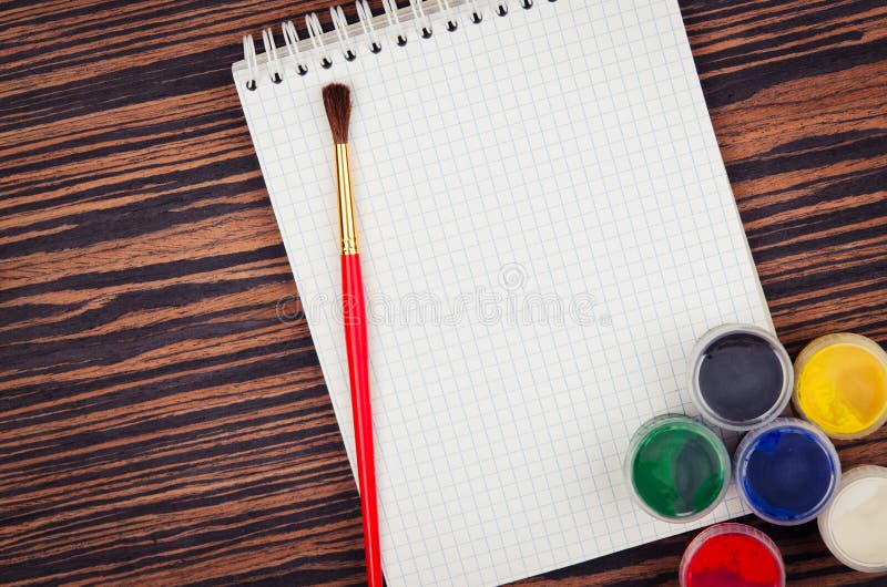 Verven voor tekening stock afbeelding. Image of bericht - 46008051