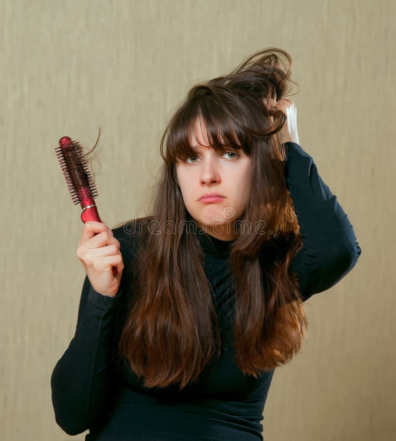 Verwarde Vrouw Met Verward Haar Stock Foto - Image of verwarring ...