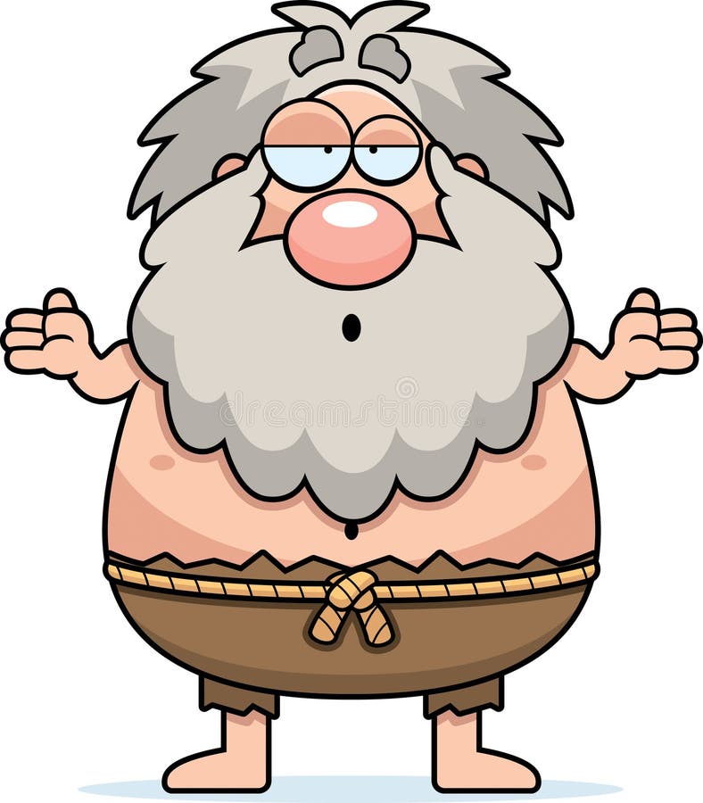 Verwarde Beeldverhaalkluizenaar Vector Illustratie - Illustration of ...