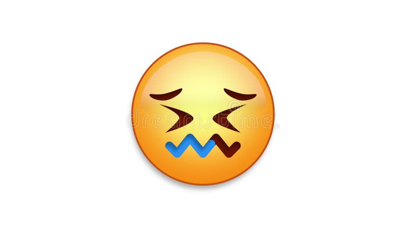 Verward Emoticon Gezicht Ritssluiting-mond Gezicht Pijnlijk Emoticon ...
