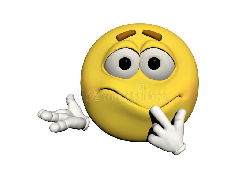 Verwarde Emoticon stock illustratie. Illustration of zwart - 44099766