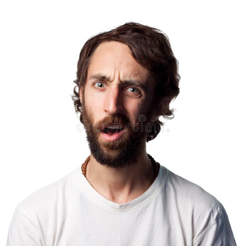 Verwarde jonge man stock afbeelding. Image of humeur - 13943459