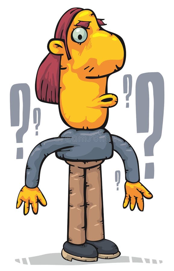 Verwarde mens stock illustratie. Illustration of groot - 23462005