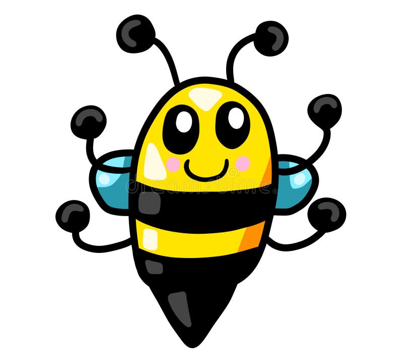 A Very Adorable Little Bee stock illustration. Illustration of clip ...
