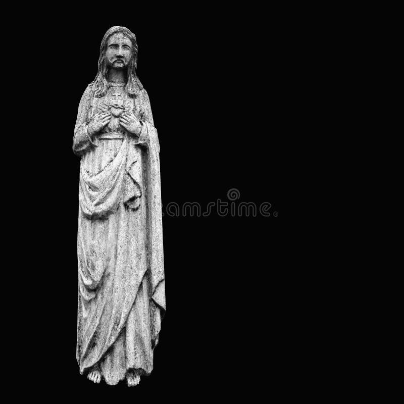 Very Ancient Stone Medieval Statue of Jesus Christ Stock Image - Image ...