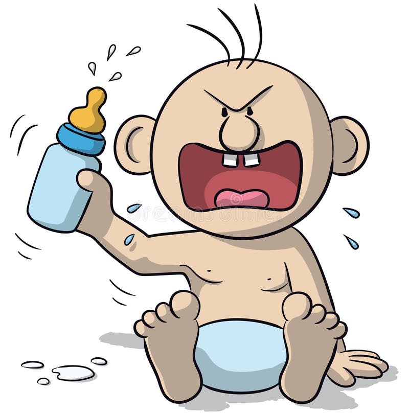 Very angry baby stock vector. Illustration of offended - 95341576