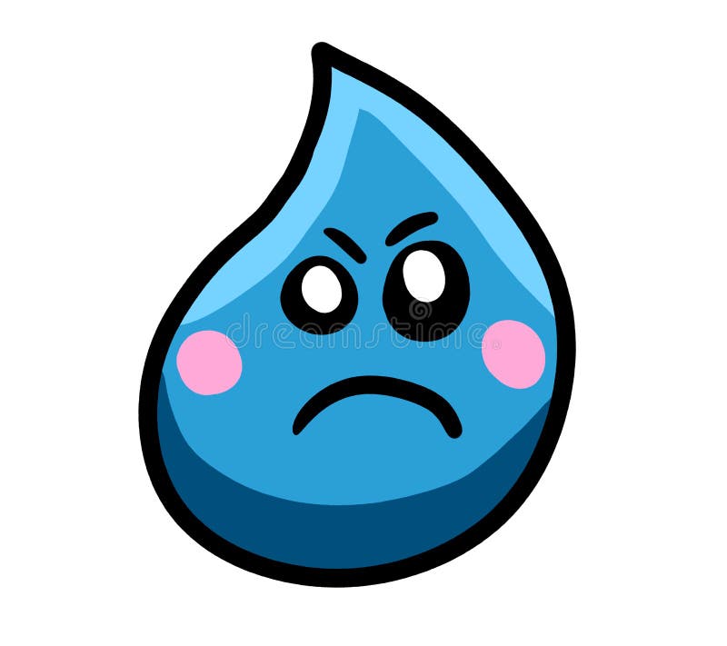 Cartoon Water Drop Angry Stock Illustrations – 186 Cartoon Water Drop ...